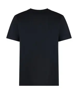 Burberry Logo Embroidered Crewneck T-shirt - Black