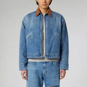 1989 STUDIO Contrast Collar Logo Denim Jacket