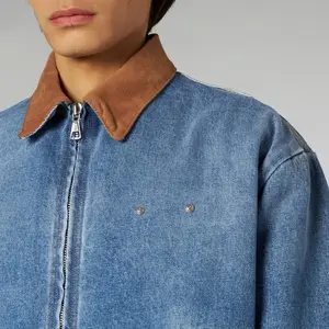 1989 STUDIO Contrast Collar Logo Denim Jacket