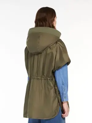 Max Mara Reversible Zip-up Quilted Jacket With Drawstring Hood