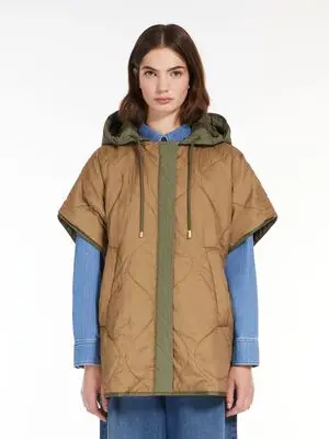 Max Mara Reversible Zip-up Quilted Jacket With Drawstring Hood
