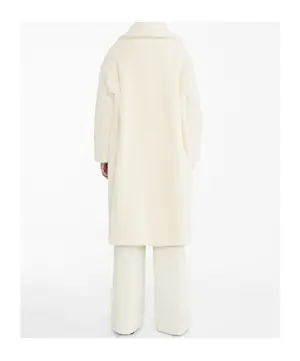 Max Mara Tedgirl Double-breasted Long Coat - White
