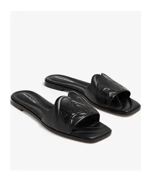 Alexander McQueen Seal Embossed Slip-on Slides