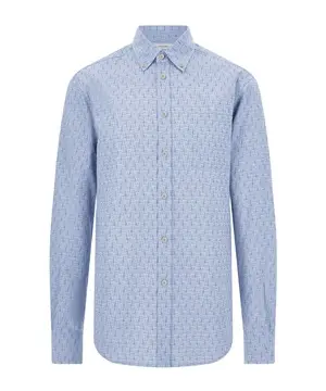 FERRAGAMO Monogram Shirt - Blue