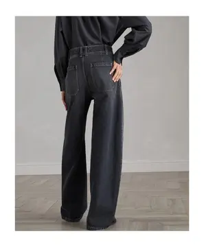 Brunello Cucinelli High-waisted Wide-leg Jeans - Black