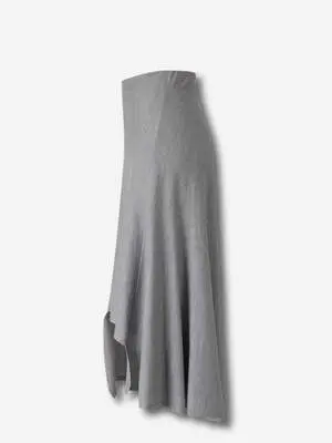 Khaite Asymmetrical Hem Midi Skirt