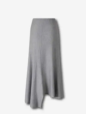 Khaite Asymmetrical Hem Midi Skirt