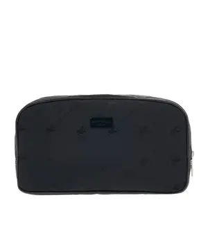 Etro Zipper Clutch With Logo Plaque - Black