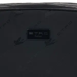 Etro Zipper Clutch With Logo Plaque
