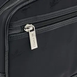 Etro Zipper Clutch With Logo Plaque
