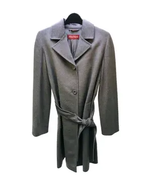 Max Mara Calmo Logo Coat - Black