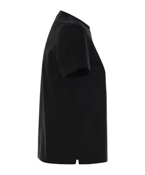 Max Mara Nerina Logo Embroidered Crewneck T-shirt - Black