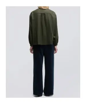 Aspesi Long Sleeve Band Collar Shirt - Green