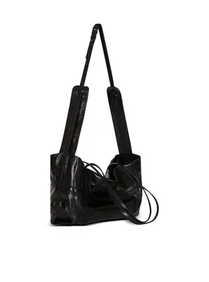 Balmain Shiny Leather Tote Bag
