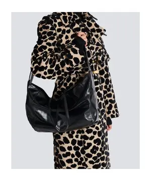 Balmain Shiny Leather Tote Bag