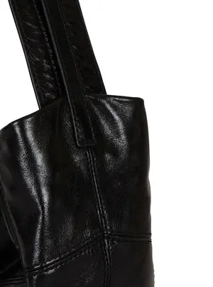 Balmain Shiny Leather Tote Bag