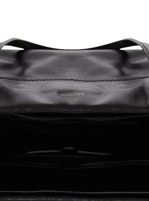 Balmain Shiny Leather Tote Bag