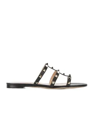 Valentino Garavani Rockstud Slip-on Sandals - Black