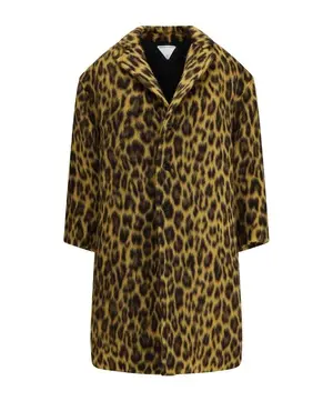 Bottega Veneta Brushed Leopard Print Coat