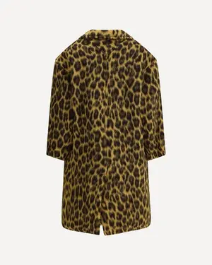 Bottega Veneta Brushed Leopard Print Coat