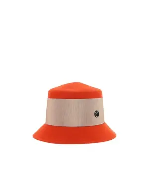 MAISON MICHEL Logo Decorated Fisherman's Hat