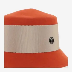 MAISON MICHEL Logo Decorated Fisherman's Hat