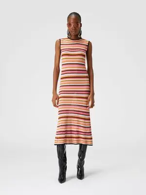 Missoni Striped Ribbed-knit Maxi Dress