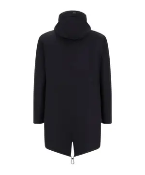 Herno Hooded Long Parka - Black