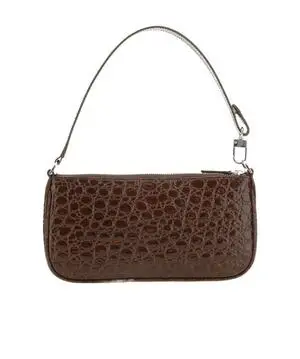 By Far Crocodile Effect Shoulder Bag - Brown