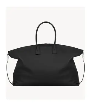 Saint Laurent Grained Leather Bowling Tote