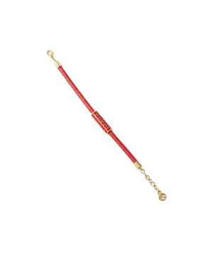 Gucci Enamel Chain Bracelet With Interlocking G Clasp - Bright Red