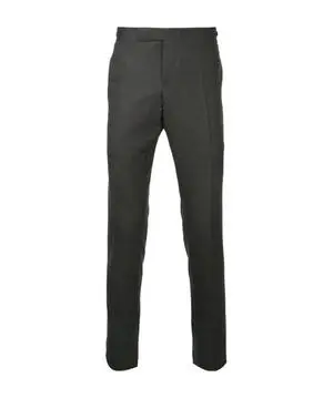 Thom Browne Low Rise Skinny Side Tab Trousers In Super 120s Twill - Dark Grey