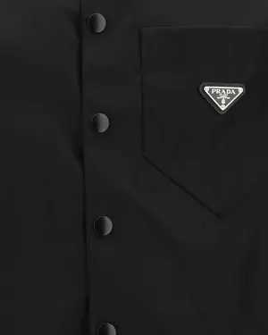 Prada Logo Plaque Chest Pocket Shirt
