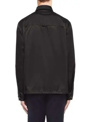 Prada Logo Plaque Chest Pocket Shirt