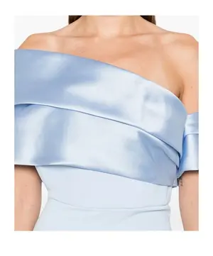 Solace Off-shoulder Draped Sleeveless Maxi Dress With Side Slit