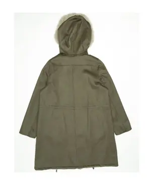 Max Mara Hooded Overcoat With Fur Trim - Brown
