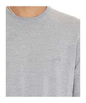 Hugo Boss Crew Neck Long-sleeved Sweatshirt - Gray