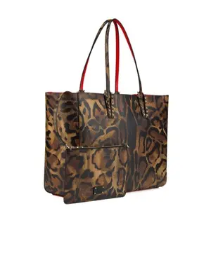 CHRISTIAN LOUBOUTIN Leopard Print Tote Bag With Studded Detail