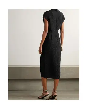 Dries Van Noten Seersucker Wrap Dress