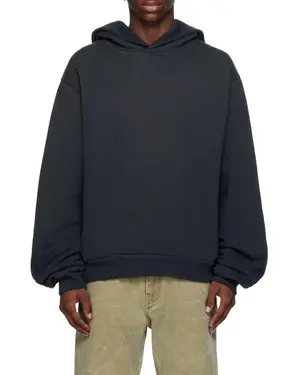 Acne Studios Garment Dyed Logo Hoodie - Black