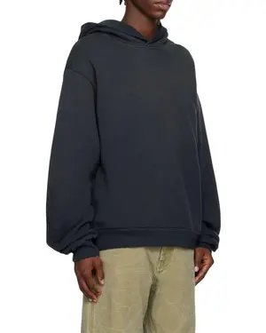 Acne Studios Garment Dyed Logo Hoodie - Black