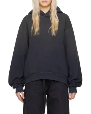 Acne Studios Garment Dyed Logo Hoodie - Black