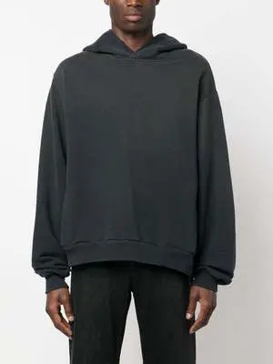 Acne Studios Garment Dyed Logo Hoodie - Black