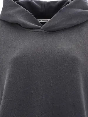 Acne Studios Garment Dyed Logo Hoodie - Black