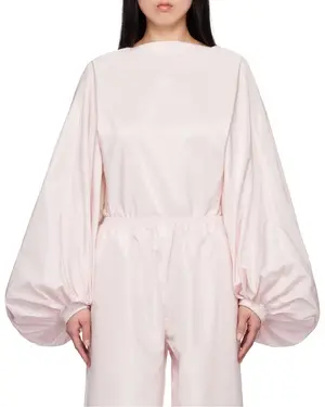 Alaïa Ballon Sleeve Backless Bodysuit Top