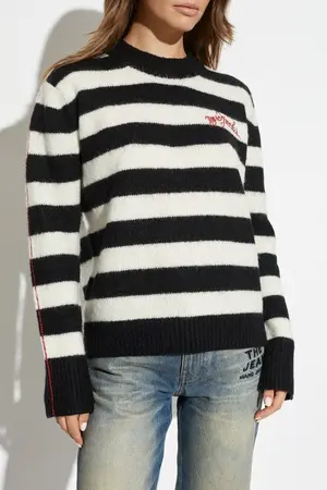 Marc Jacobs Striped Embroidered Jumper