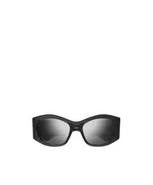 Balenciaga Rectangular Frame Sunglasses - Black