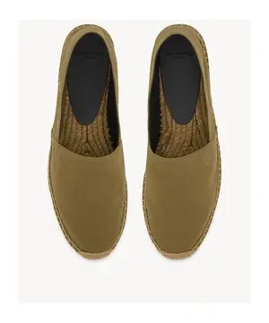 Saint Laurent Logo Embroidered Slip-on Espadrilles - Brown