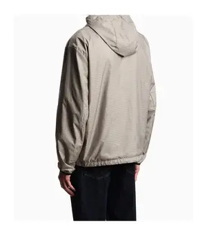 Emporio Armani Jacquard Letter Zip-up Hooded Jacket
