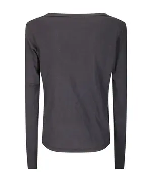 JAMES PERSE Deep V-neck Long Sleeve T-shirt